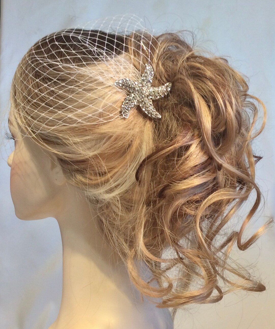 Beach Wedding Veil, Starfish Bridal Veil, Ocean Wedding, Beach Short ...