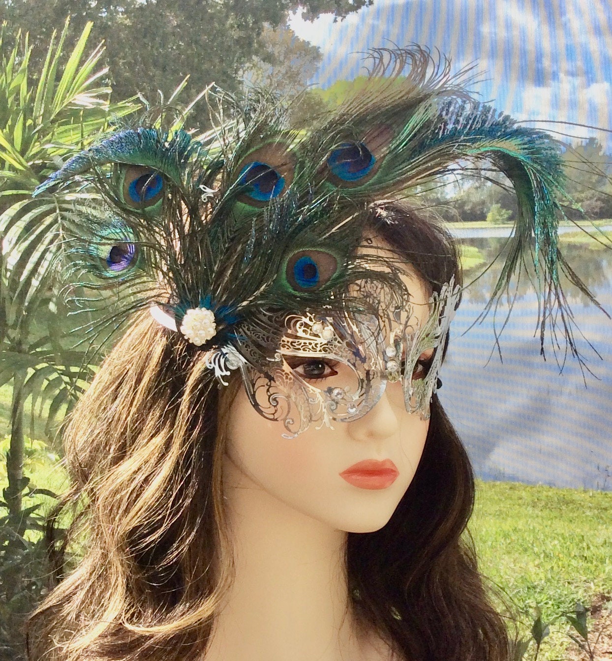 Silver Masquerade Mask, Costume Party Mask, Venetian Metal Prom Mask - Etsy