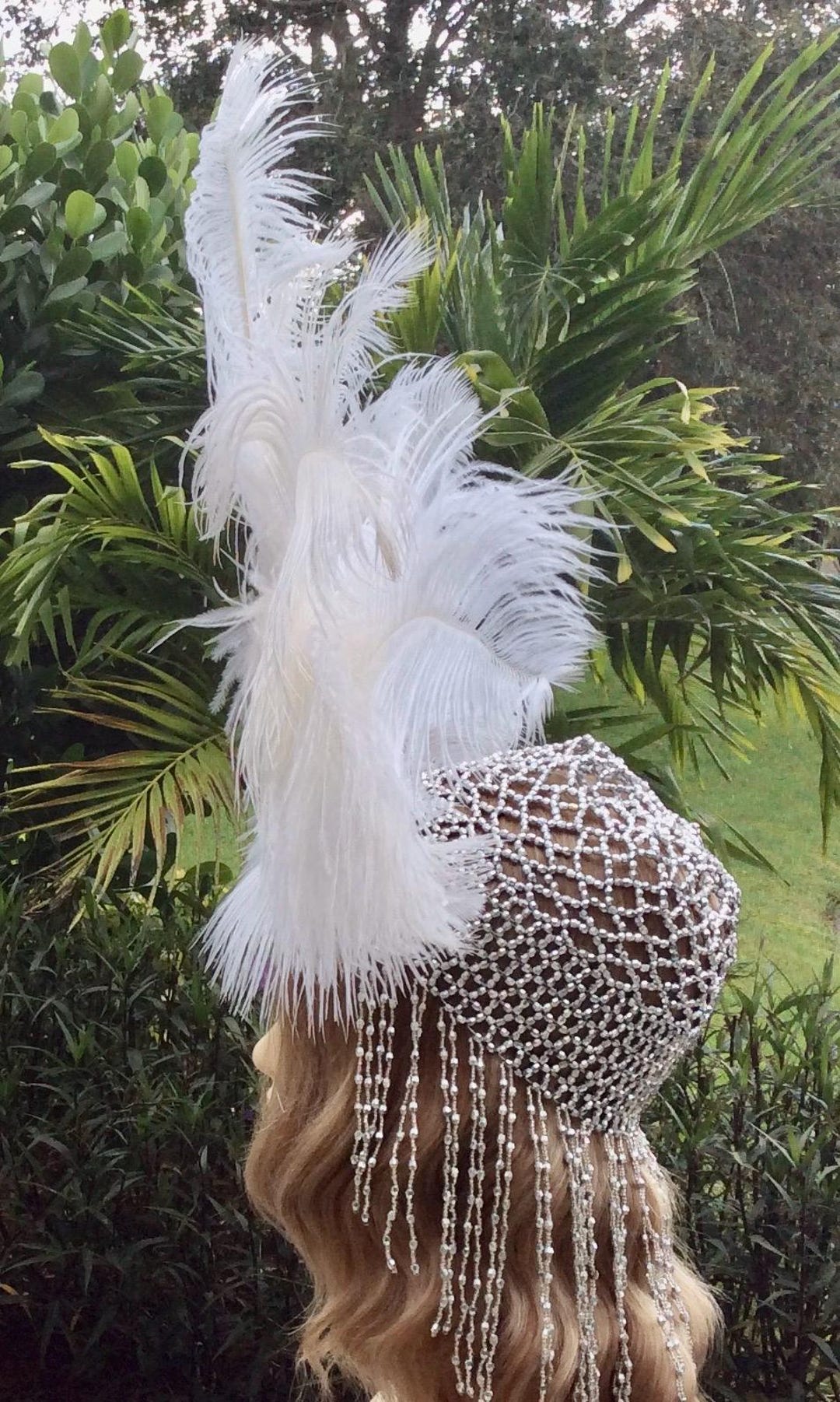 Showgirl Headpiece, Burlesque Headpiece, Carnival Crown, Feathers Crown ...