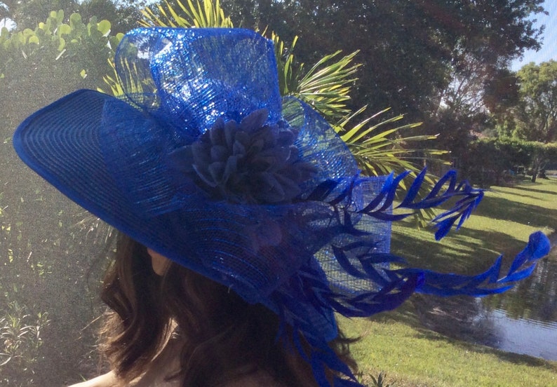 Vintage Style Dress Hat, Oversized Wedding Dress Hat, Huge Flower ...