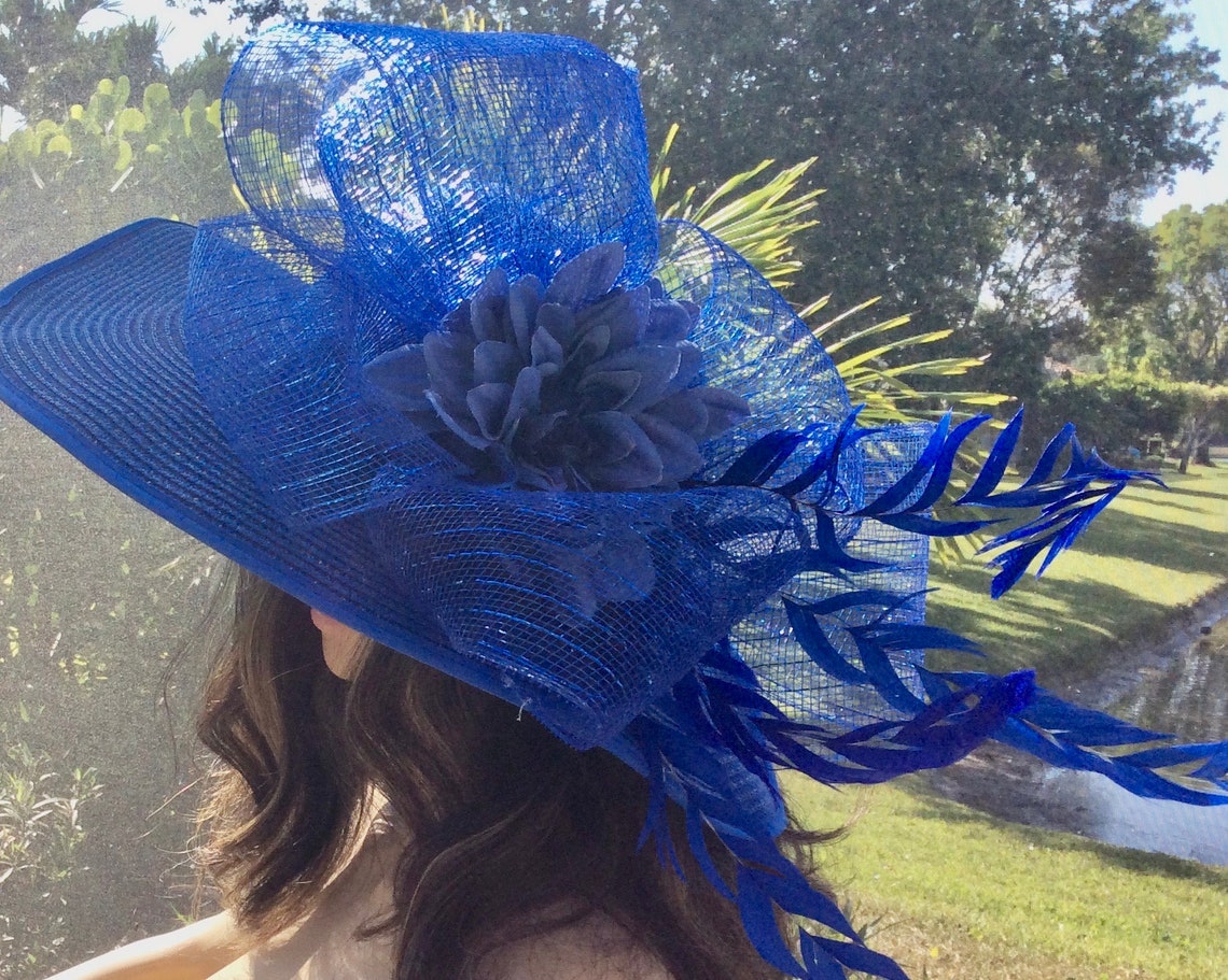 Vintage Style Dress Hat, Oversized Wedding Dress Hat, Huge Flower ...