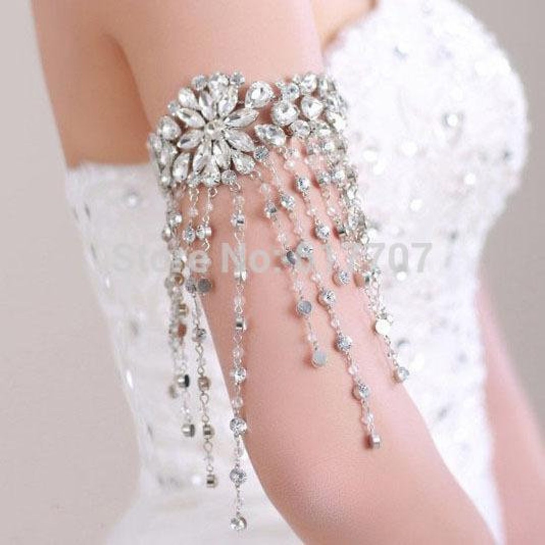 Crystal Rhinestone Bracelet, Crystal Cuff Bracelet, Wedding Cuff ...