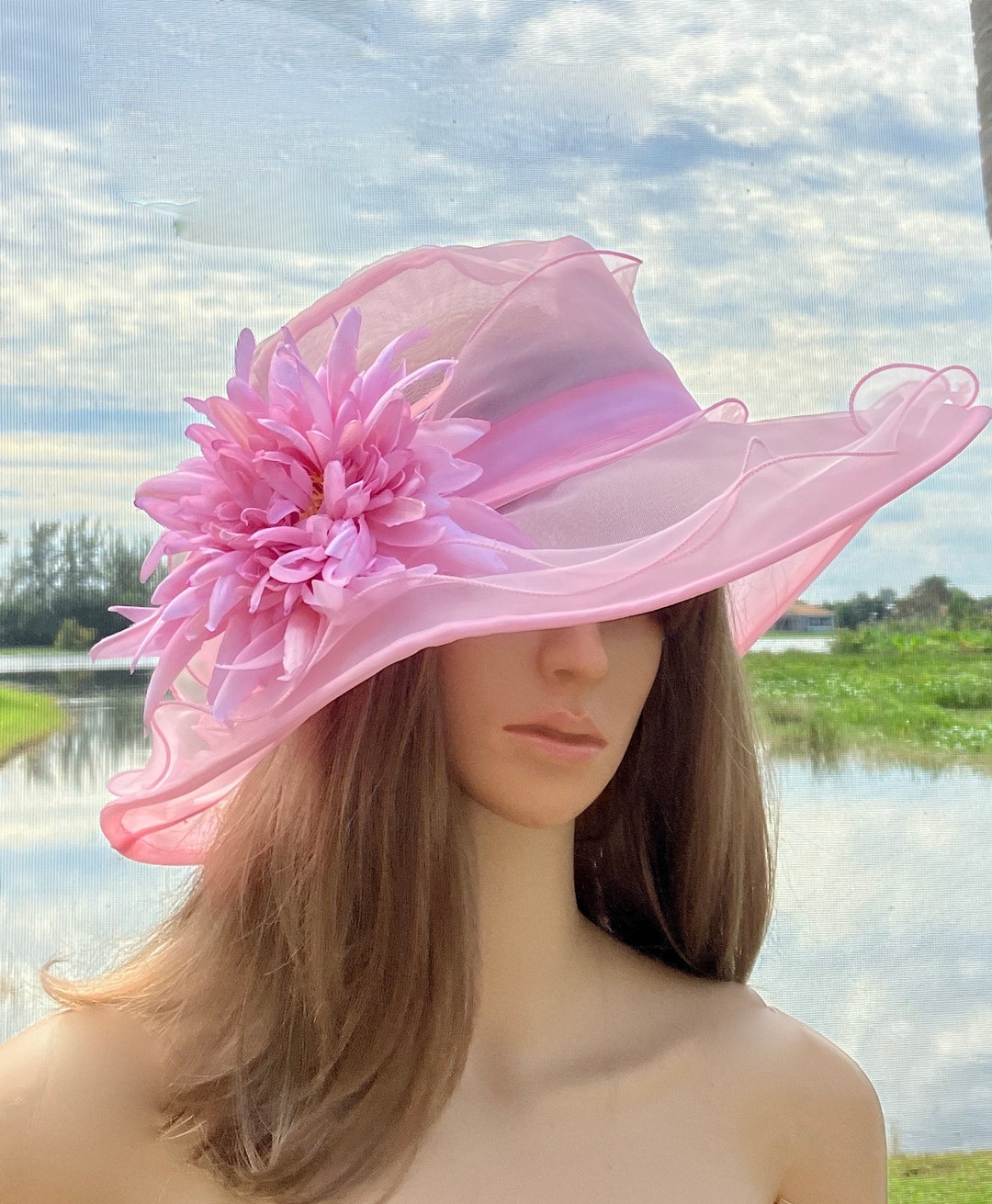 Pink Tea Party Hat, Pink Kentucky Derby Hat, Pink Fascinator Headpiece ...