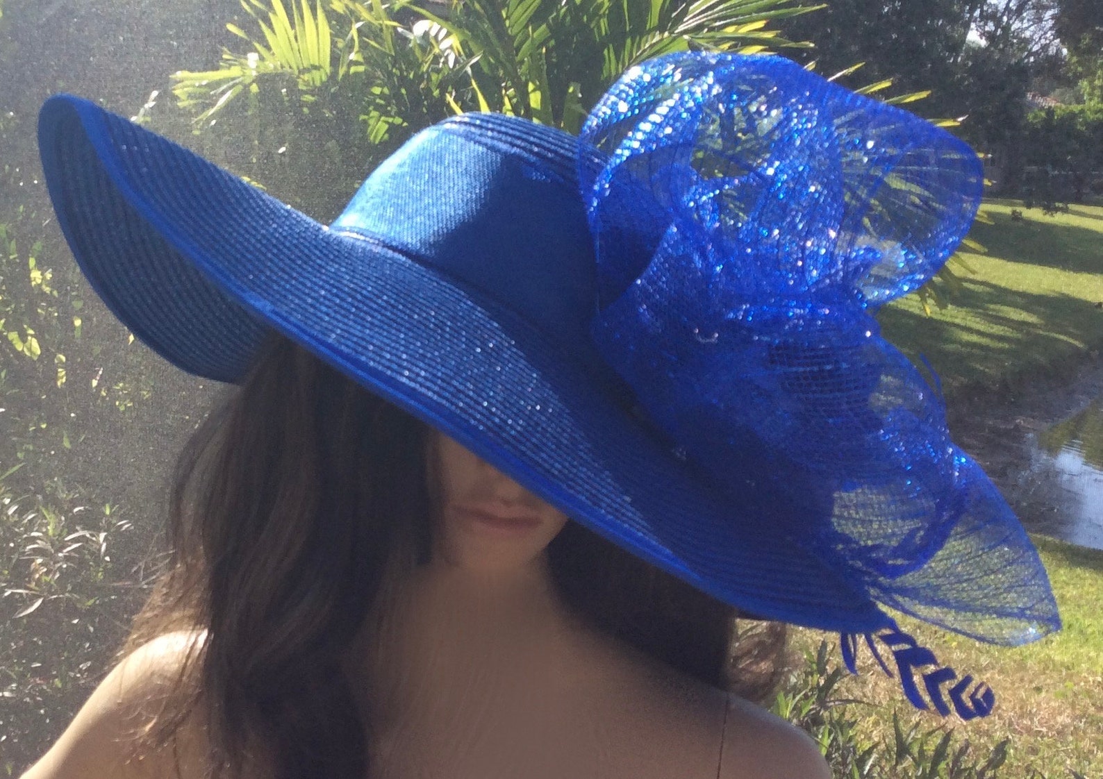 Vintage Style Dress Hat, Oversized Wedding Dress Hat, Huge Flower ...