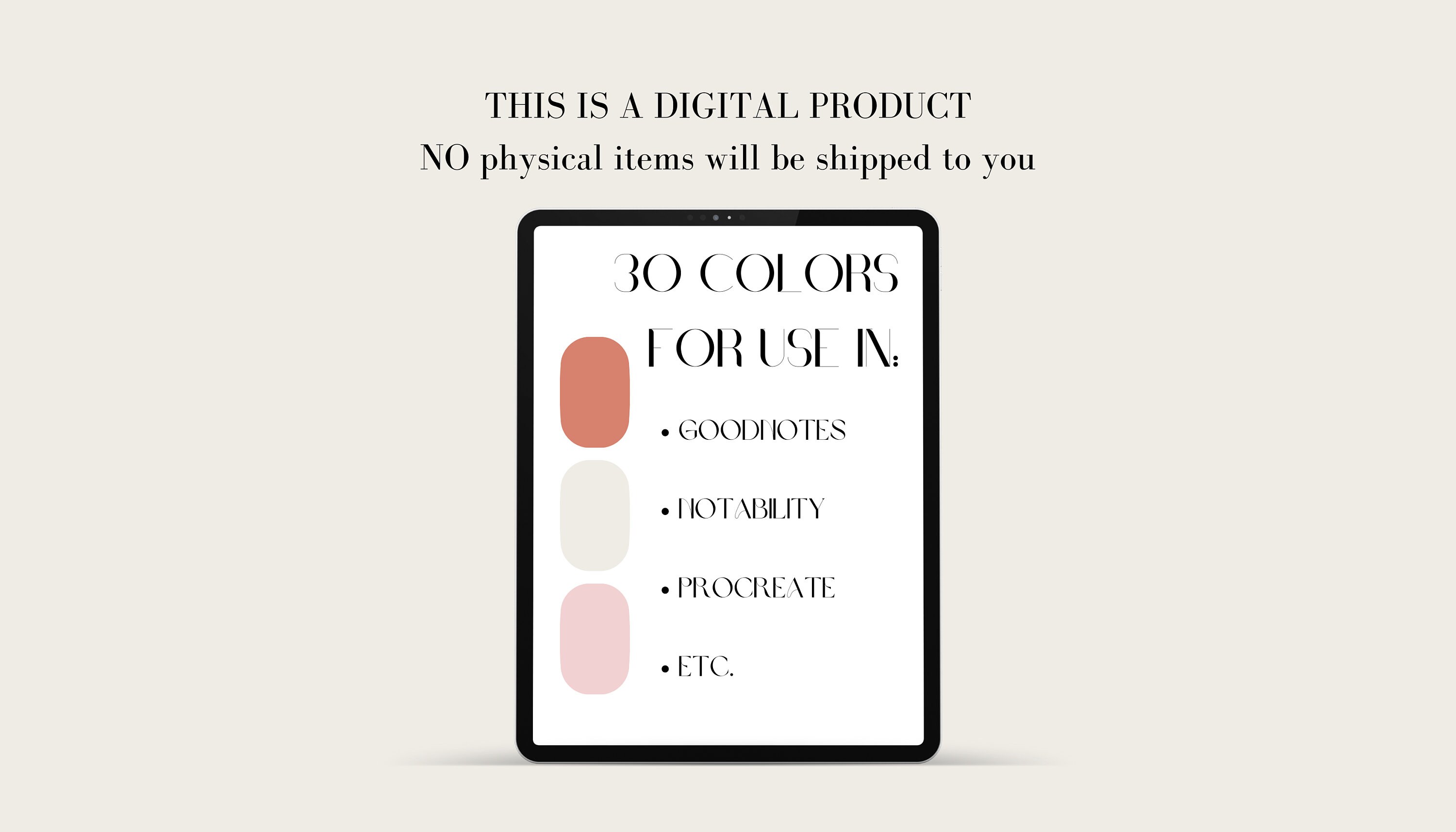 Sunset Digital Color Palette Color Chart Goodnotes Tool iPad Procreate ...