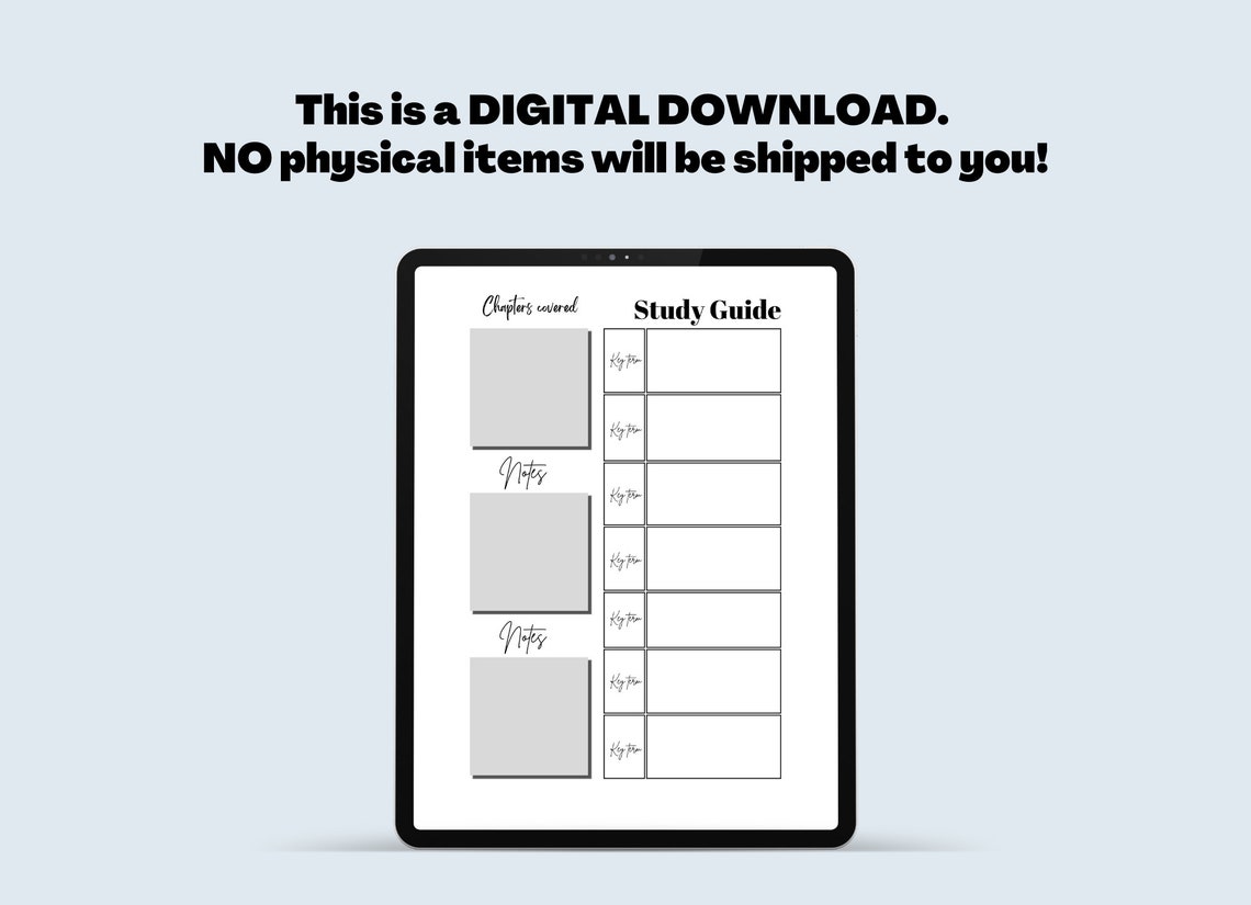 Downloadable Study Guide Planner Aesthetic Planner Study Schedule ...