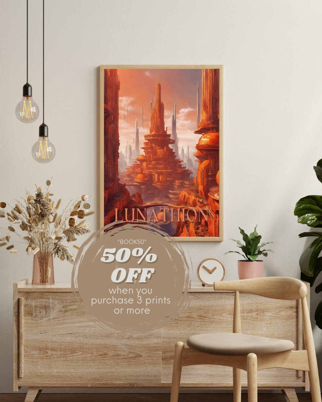 Lunathion Crescent City, Sarah j maas inspiriert, Kunstdruck ...