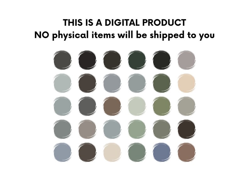 Rainy Day Digital Color Palette Color Chart Goodnotes Tool - Etsy