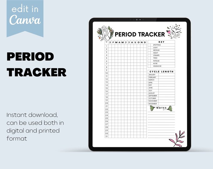 Period Tracker, Cycle Tracker, Menstruation Tracker, Health Tracker ...