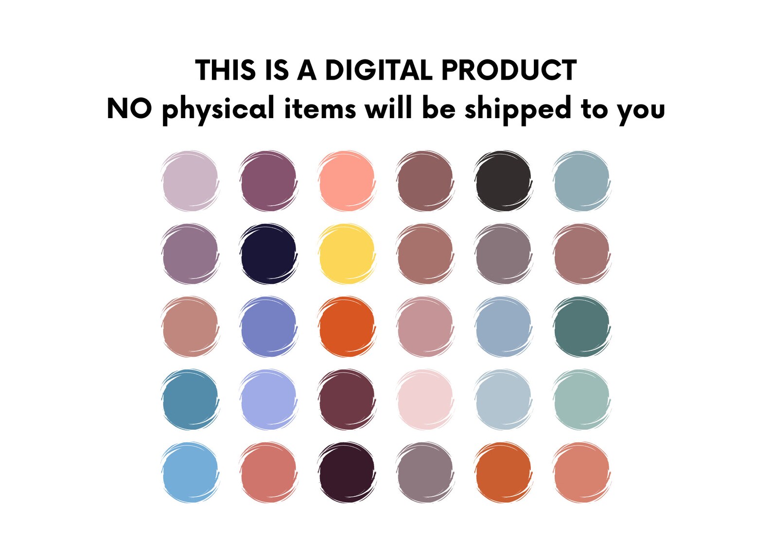 Sunset Digital Color Palette Color Chart Goodnotes Tool Ipad - Etsy