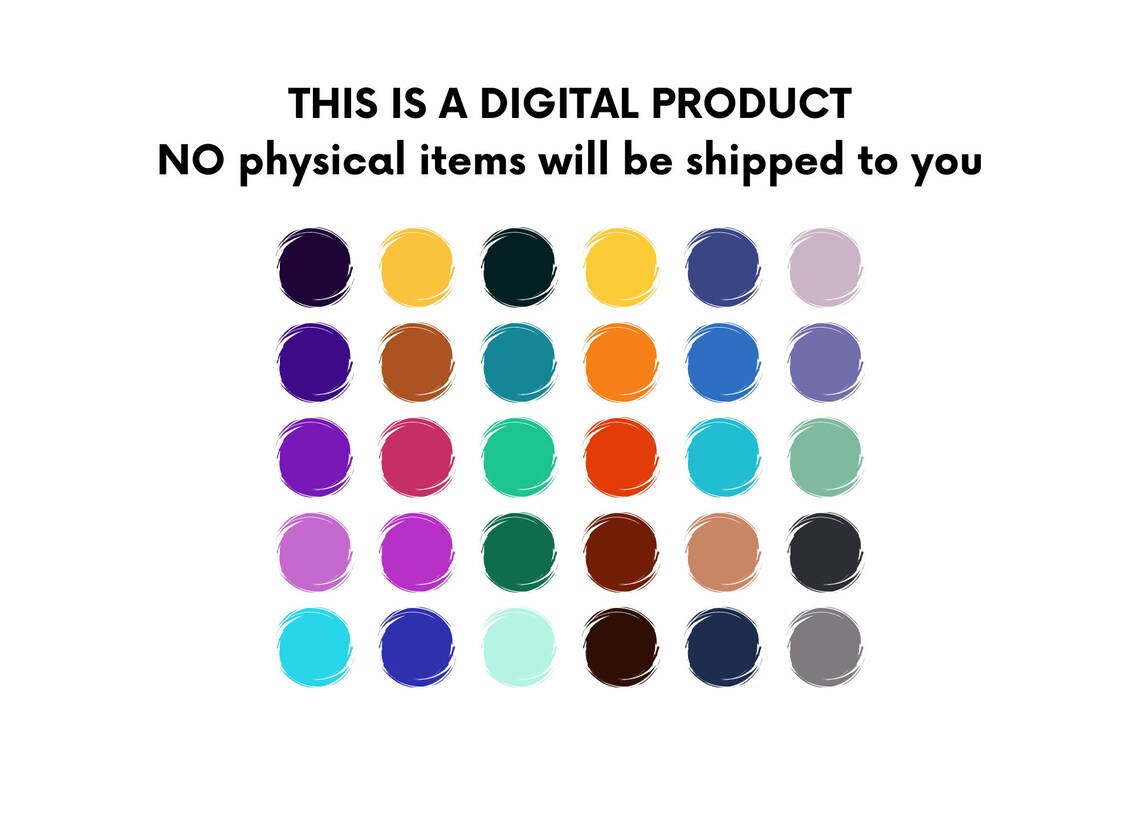 Neon Digital Color Palette Color Chart Goodnotes Tool Ipad - Etsy