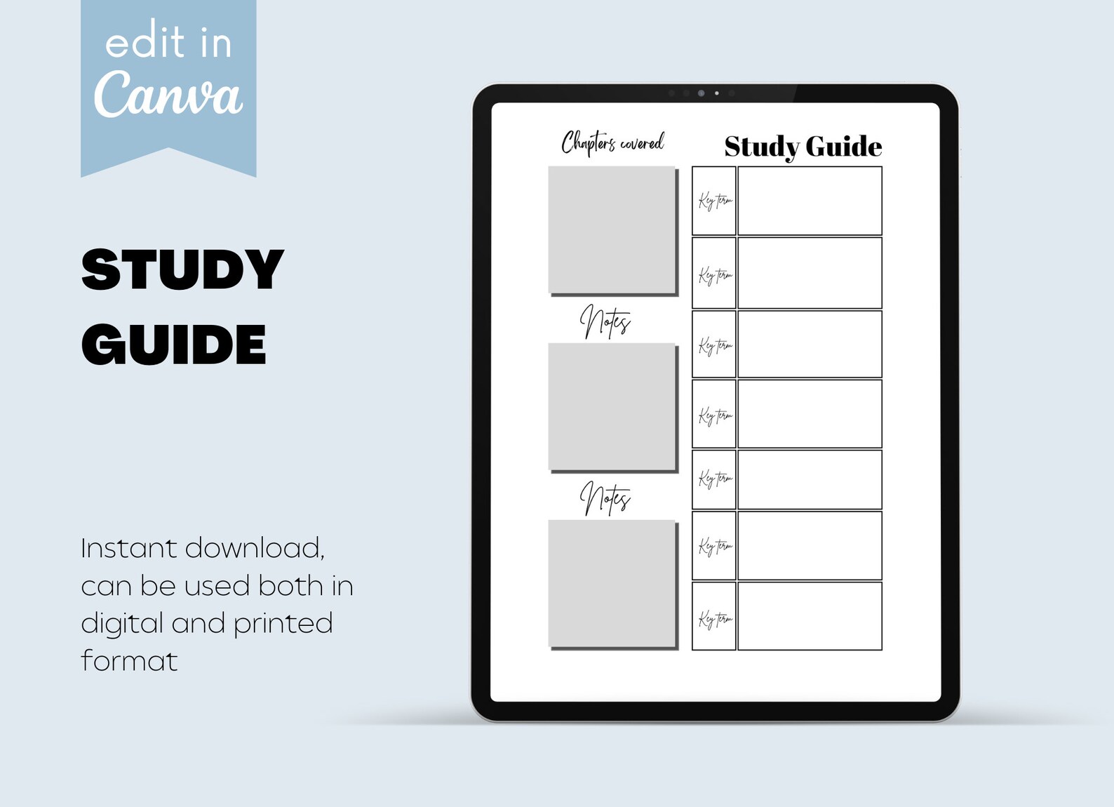 Downloadable Study Guide Planner Aesthetic Planner Study Schedule ...