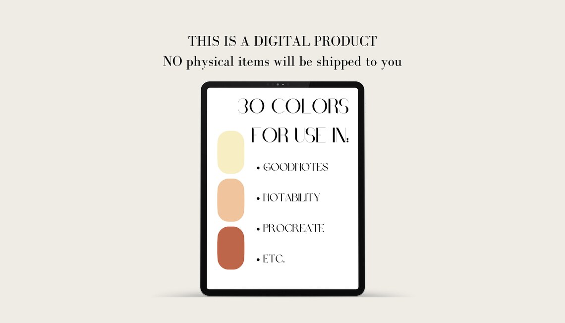 Peaches Digital Color Palette Color Chart Goodnotes Tool Ipad Procreate
