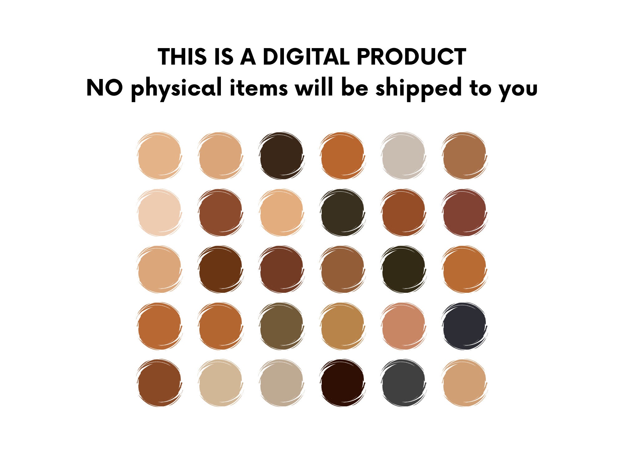 Skin Tones Digital Color Palette Color Chart Goodnotes Tool - Etsy