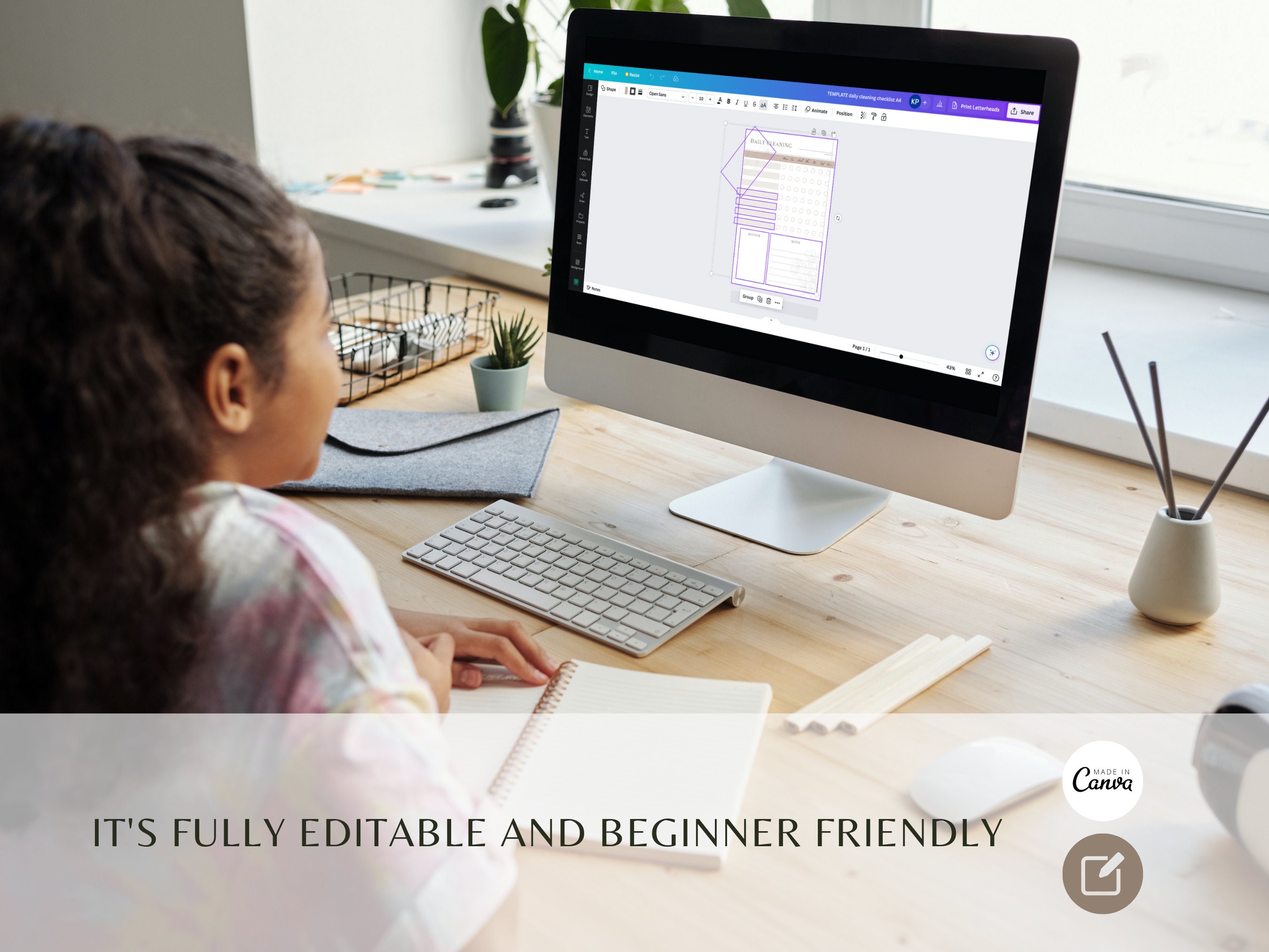Cleaning Checklist Daily Printable Canva Template Instant - Etsy
