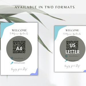 Wi-fi Sign With QR Code Printable Canva Template Beach Theme Welcome ...