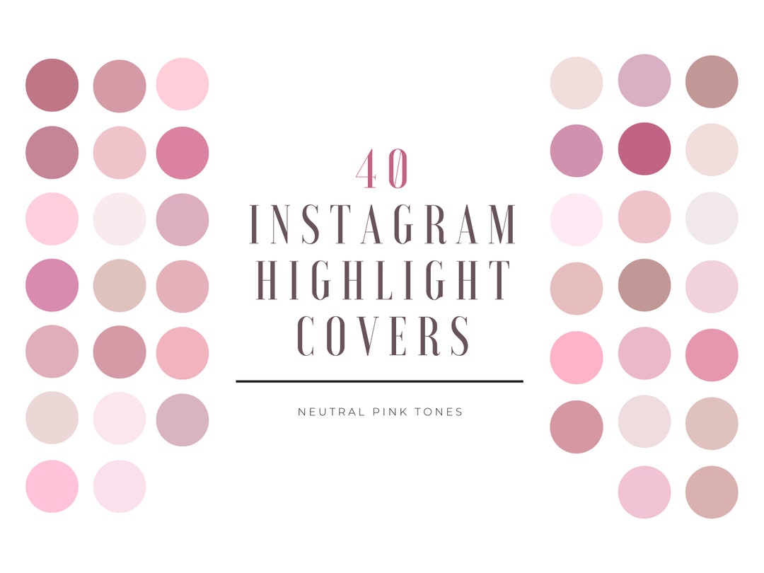 40 Pink Minimalist Instagram Highlight Covers Solid Color - Etsy