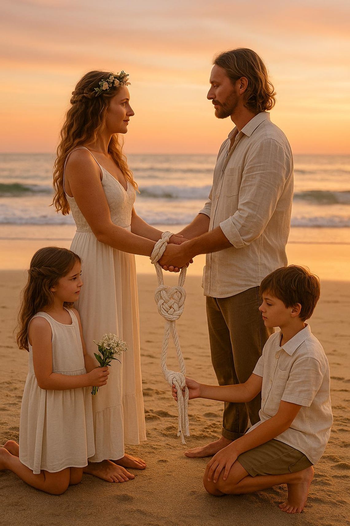 Braided Handfasting Cord With Heart Knot – Boho Wedding Ceremony Rope ...