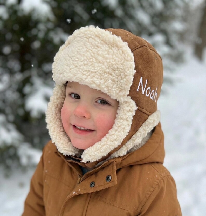 Personalized Trapper Hat for Baby Toddler Kids and Adults, Custom Name ...