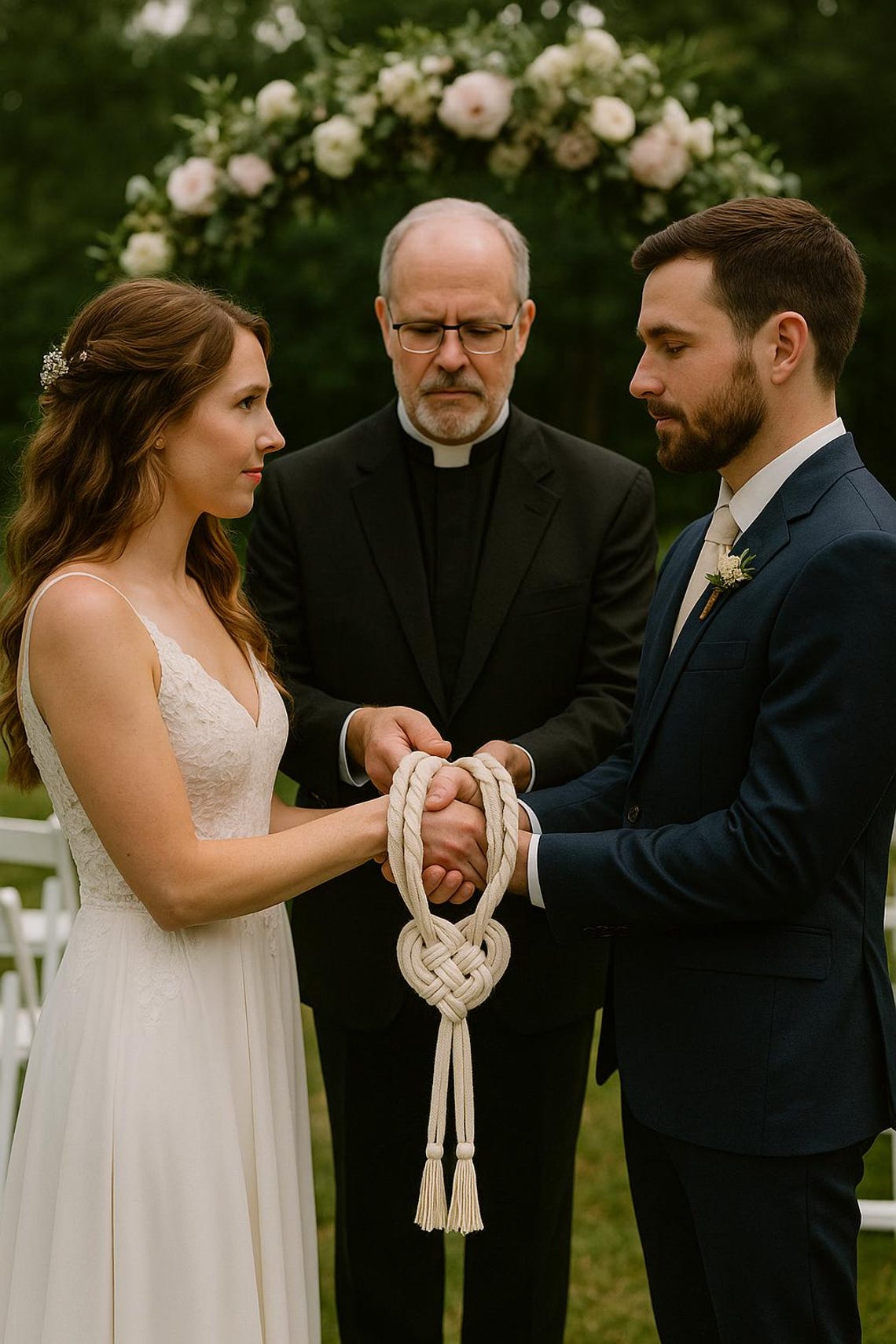 Braided Handfasting Cord With Heart Knot – Boho Wedding Ceremony Rope ...