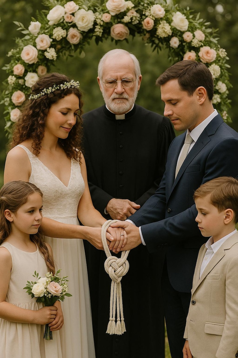 Braided Handfasting Cord With Heart Knot – Boho Wedding Ceremony Rope ...