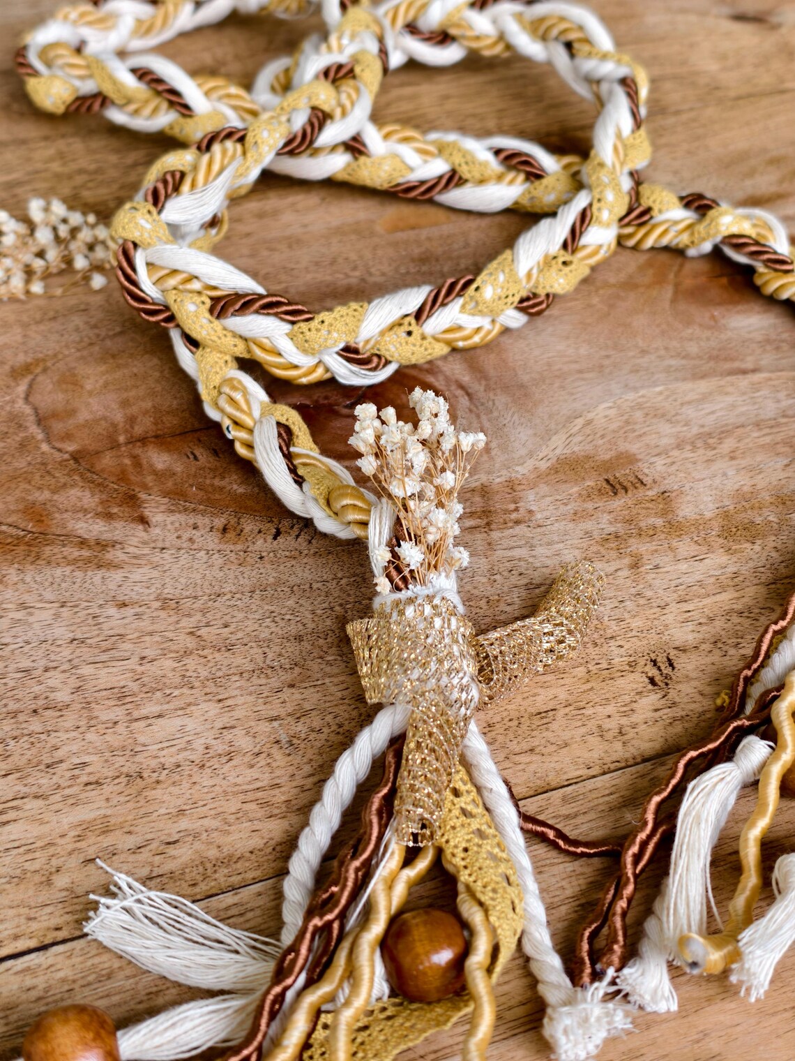 Braided Handfasting Cord With Heart Knot – Boho Wedding Ceremony Rope ...