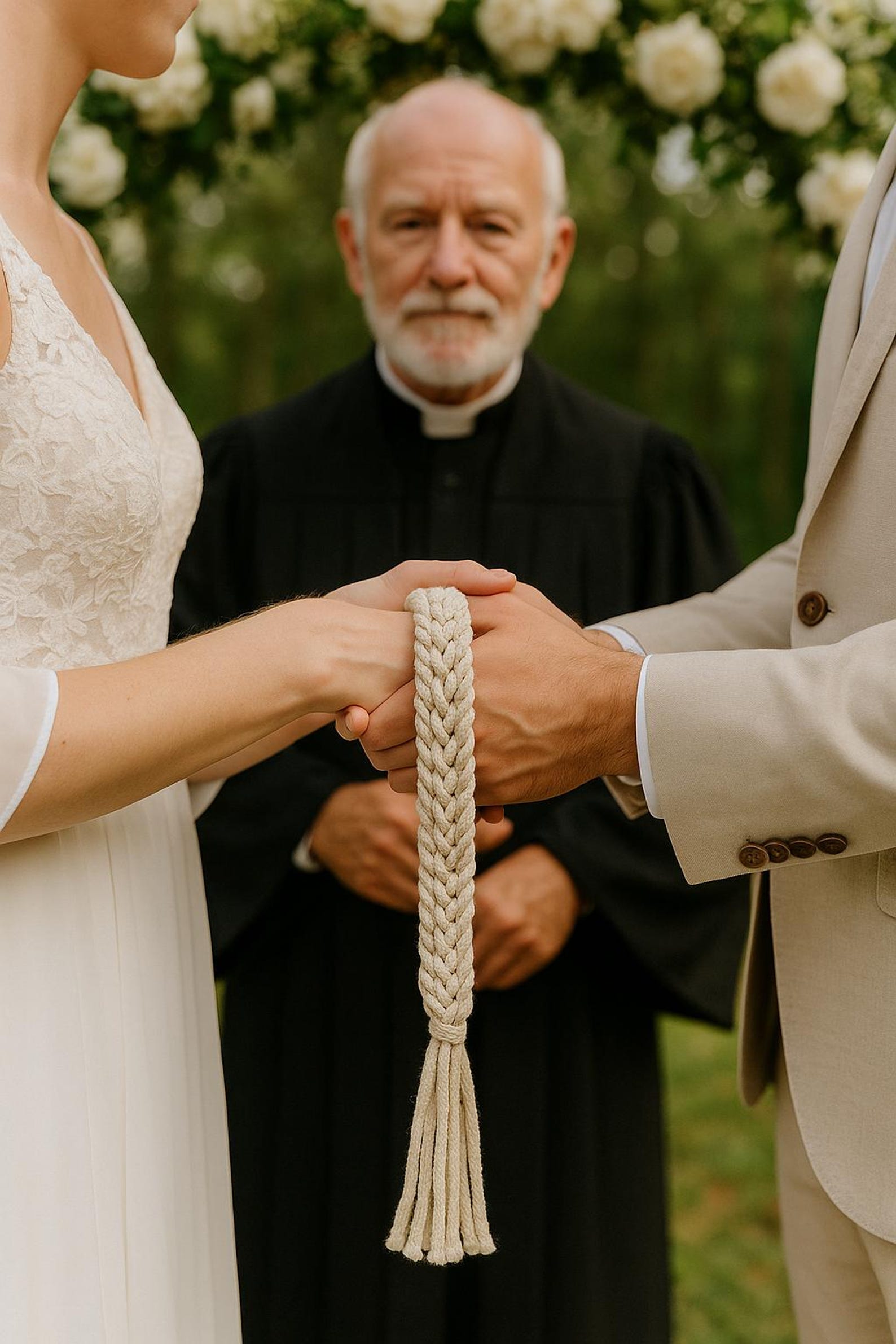 Braided Handfasting Cord With Heart Knot – Boho Wedding Ceremony Rope ...