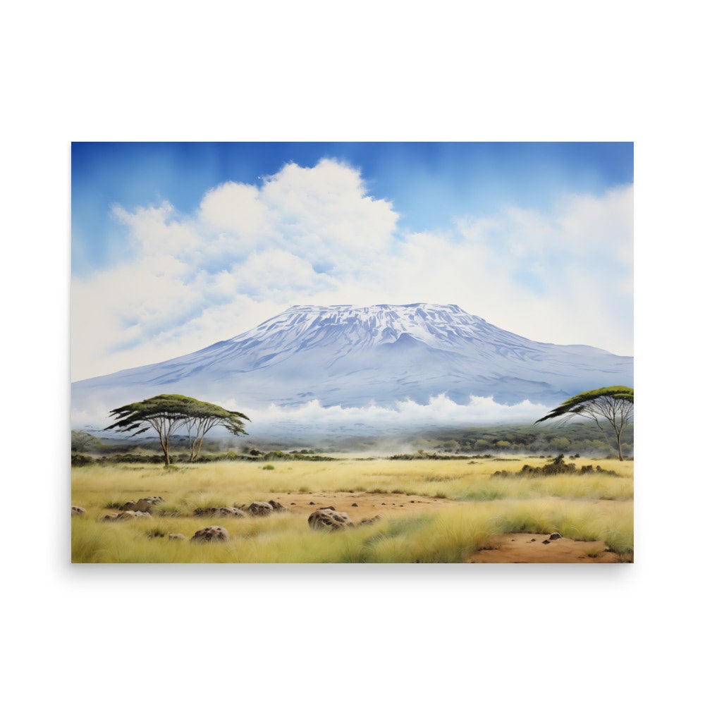 Mount Kilimanjaro Wall Art Print - Etsy