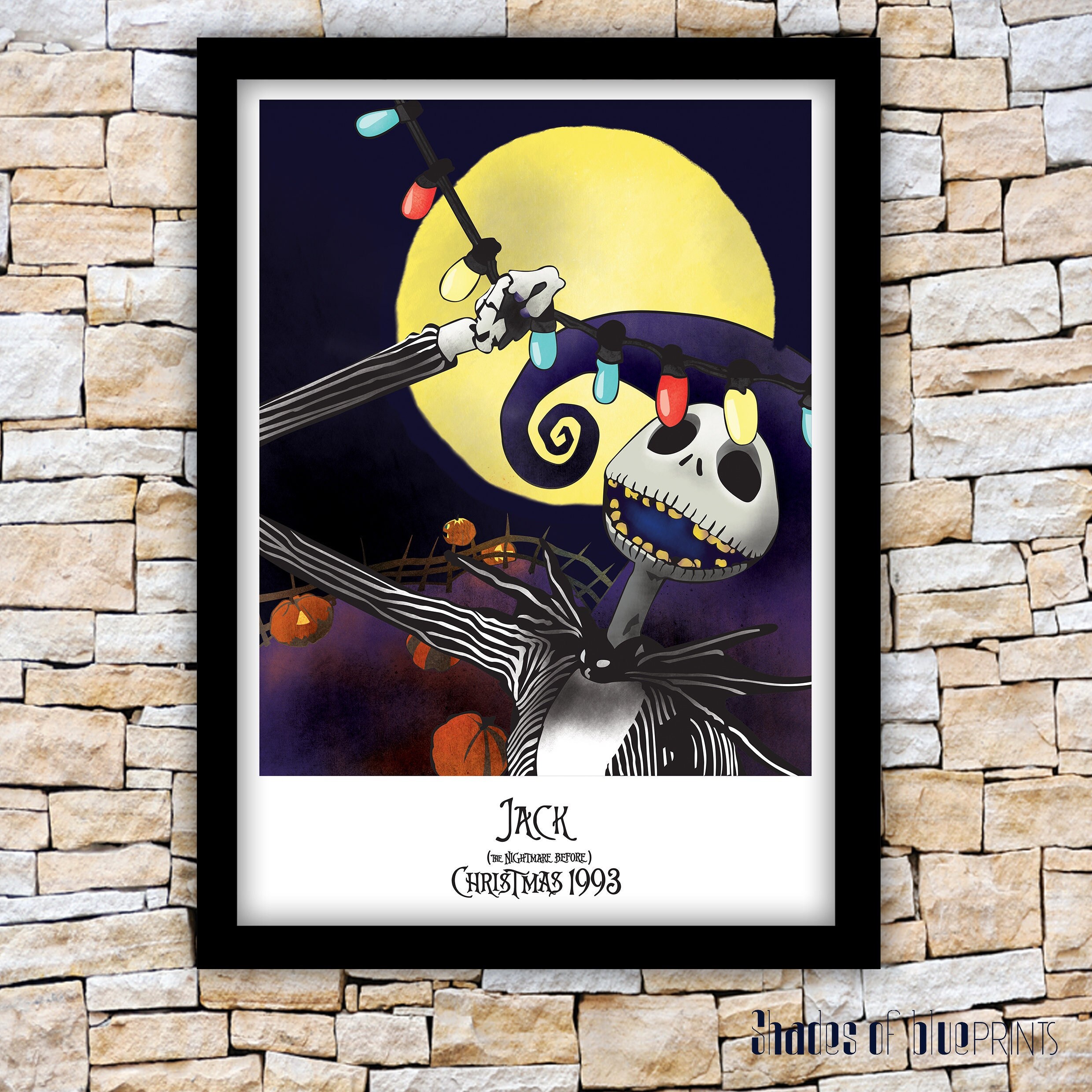 The Nightmare Before Christmas Portrait of Jack Skellington - Etsy