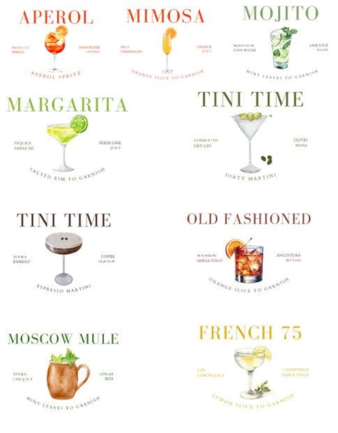 Cocktail Designs Bundle, Cosmo Design, Martini Design, Cocktail SVG ...