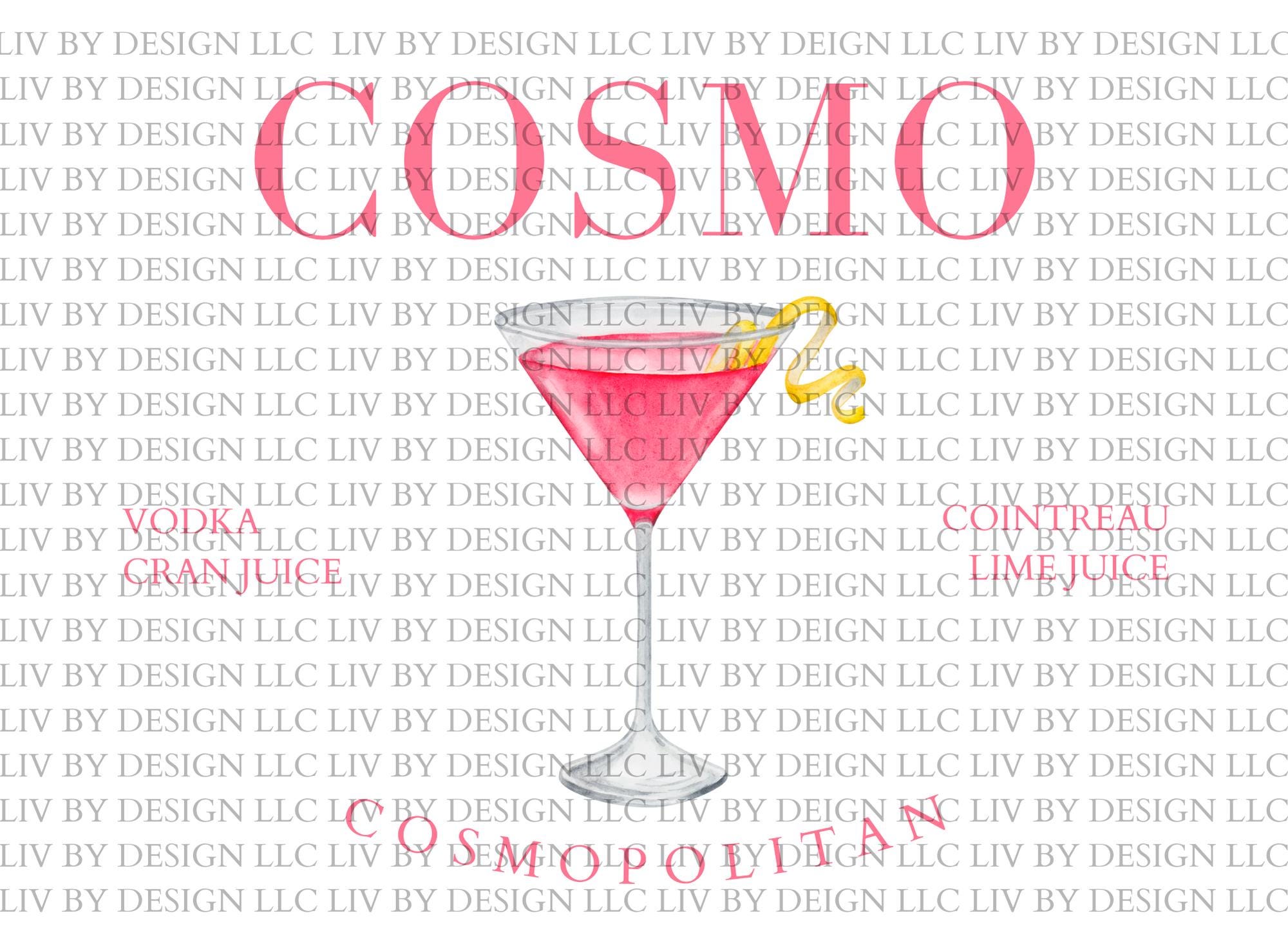 Cocktail Designs Bundle, Cosmo Design, Martini Design, Cocktail SVG ...