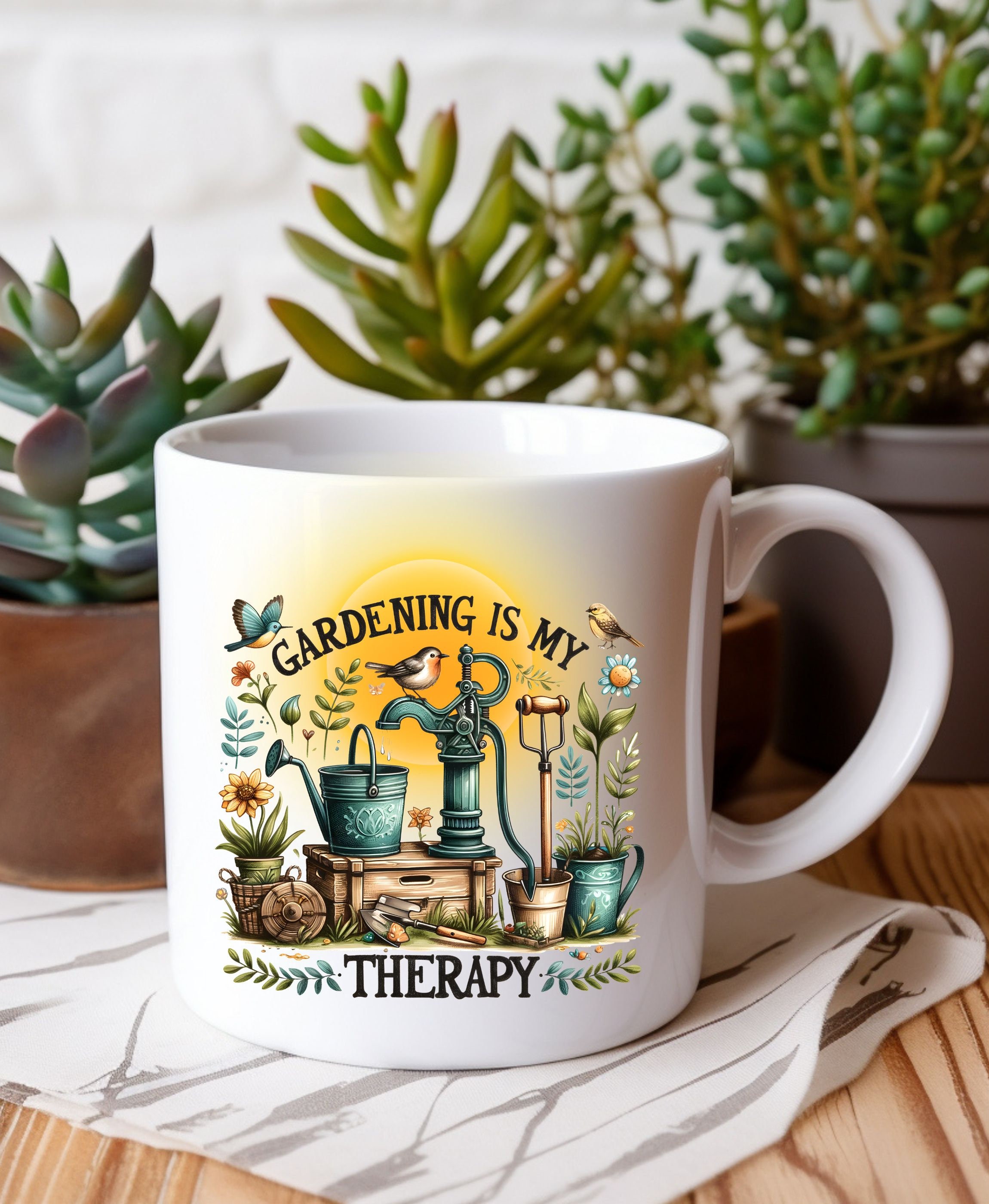 Planting Therapy Shirt Gardening Lover Gift Ready to Print Design for ...
