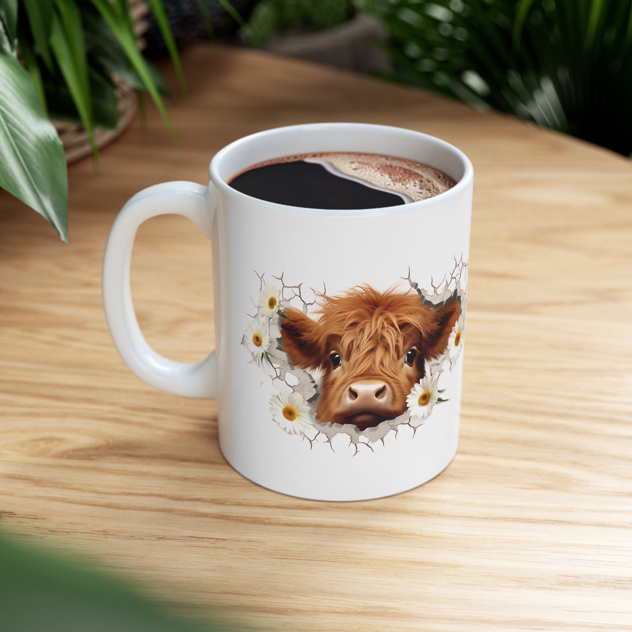 3D Highland Cow Mug Ceramic Mug 11oz Cute Highland Cow Gift - Etsy