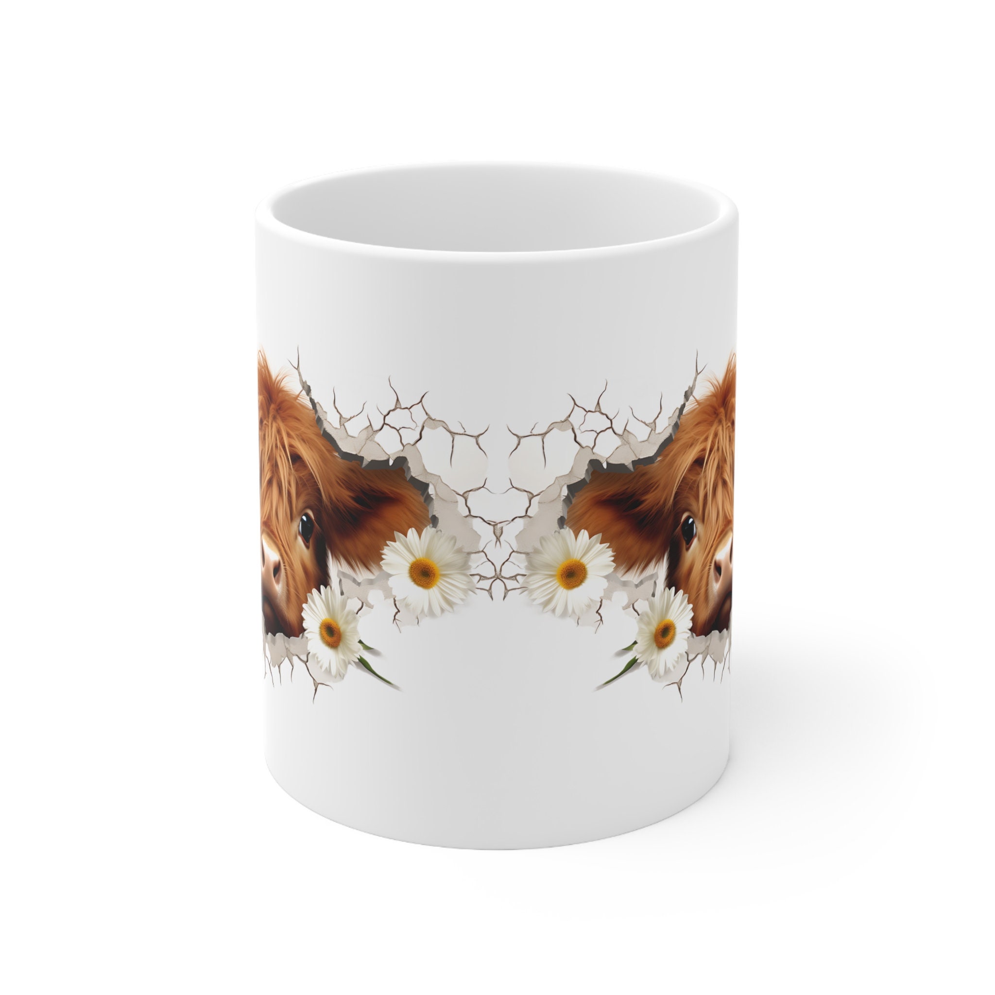 3D Highland Cow Mug Ceramic Mug 11oz Cute Highland Cow Gift - Etsy