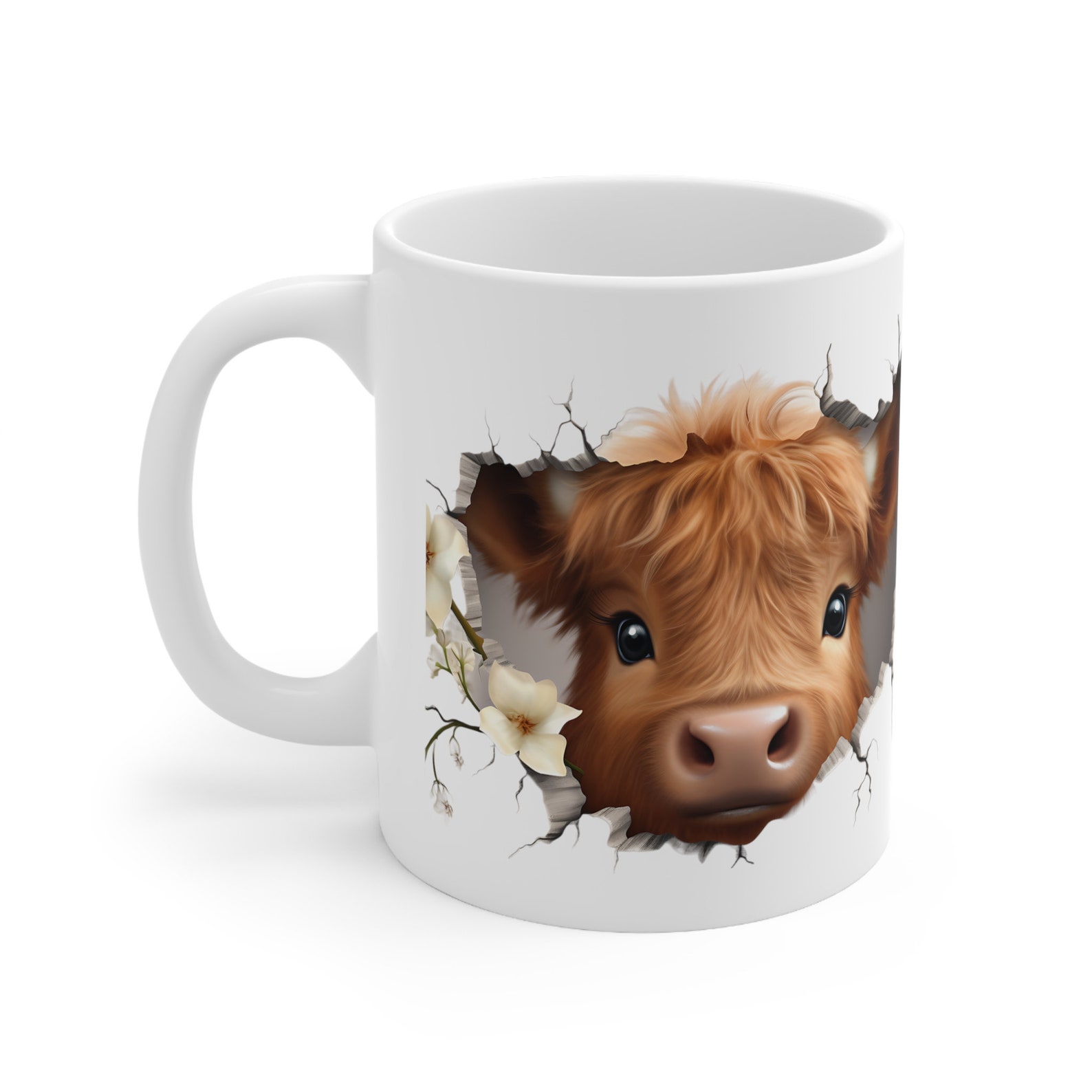 3D Highland Cow Mug Ceramic Mug 11oz, Cute Highland Cow, Gift for Her ...
