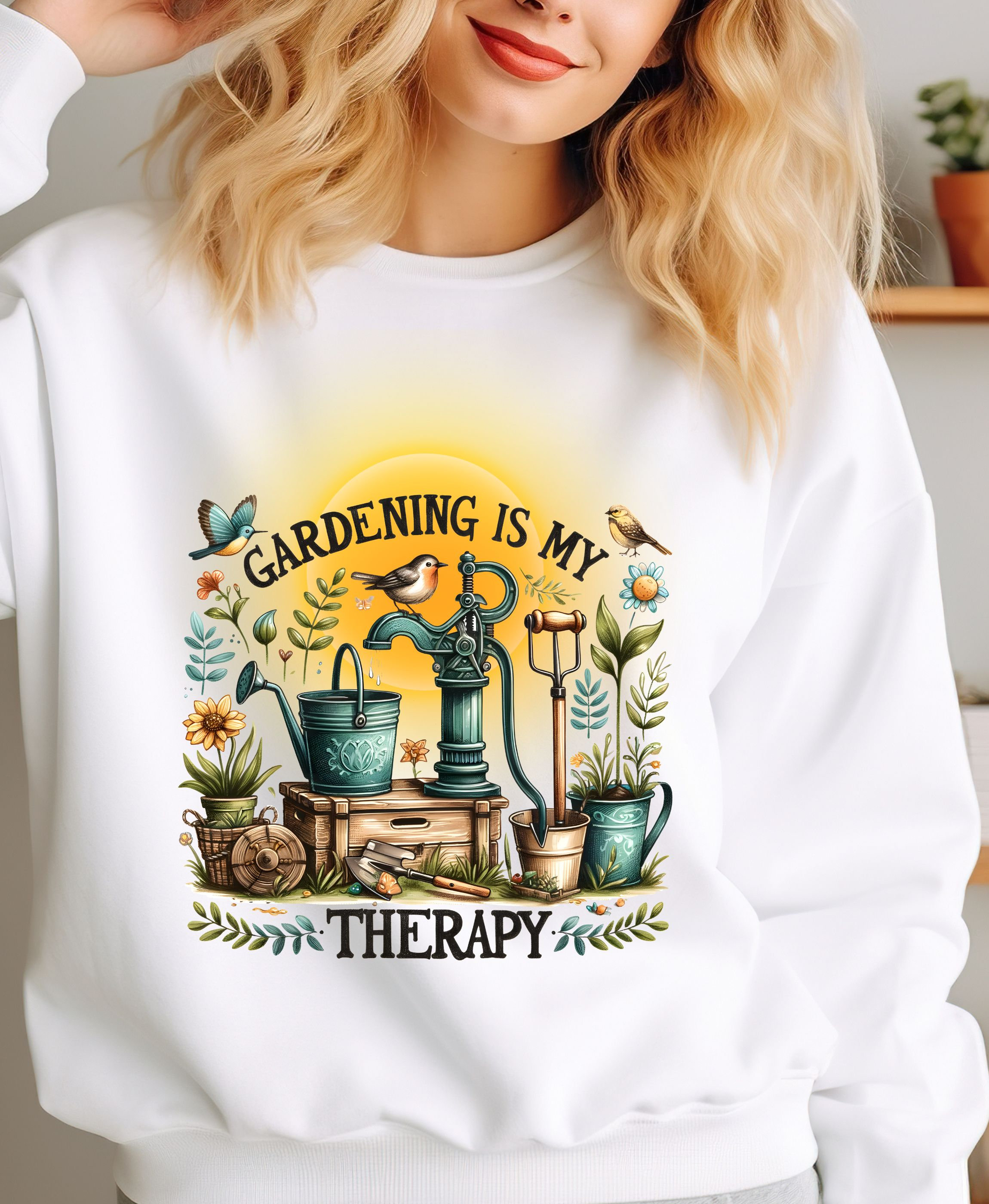 Planting Therapy Shirt Gardening Lover Gift Ready to Print Design for ...