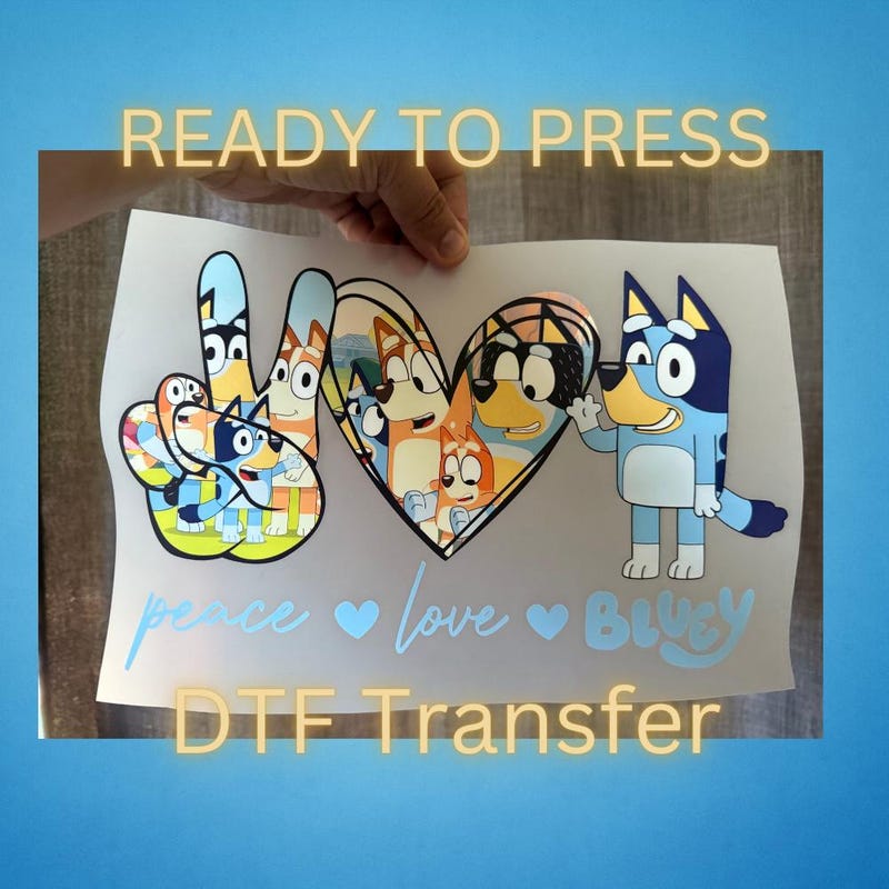 Bluey Heat Transfer - Etsy