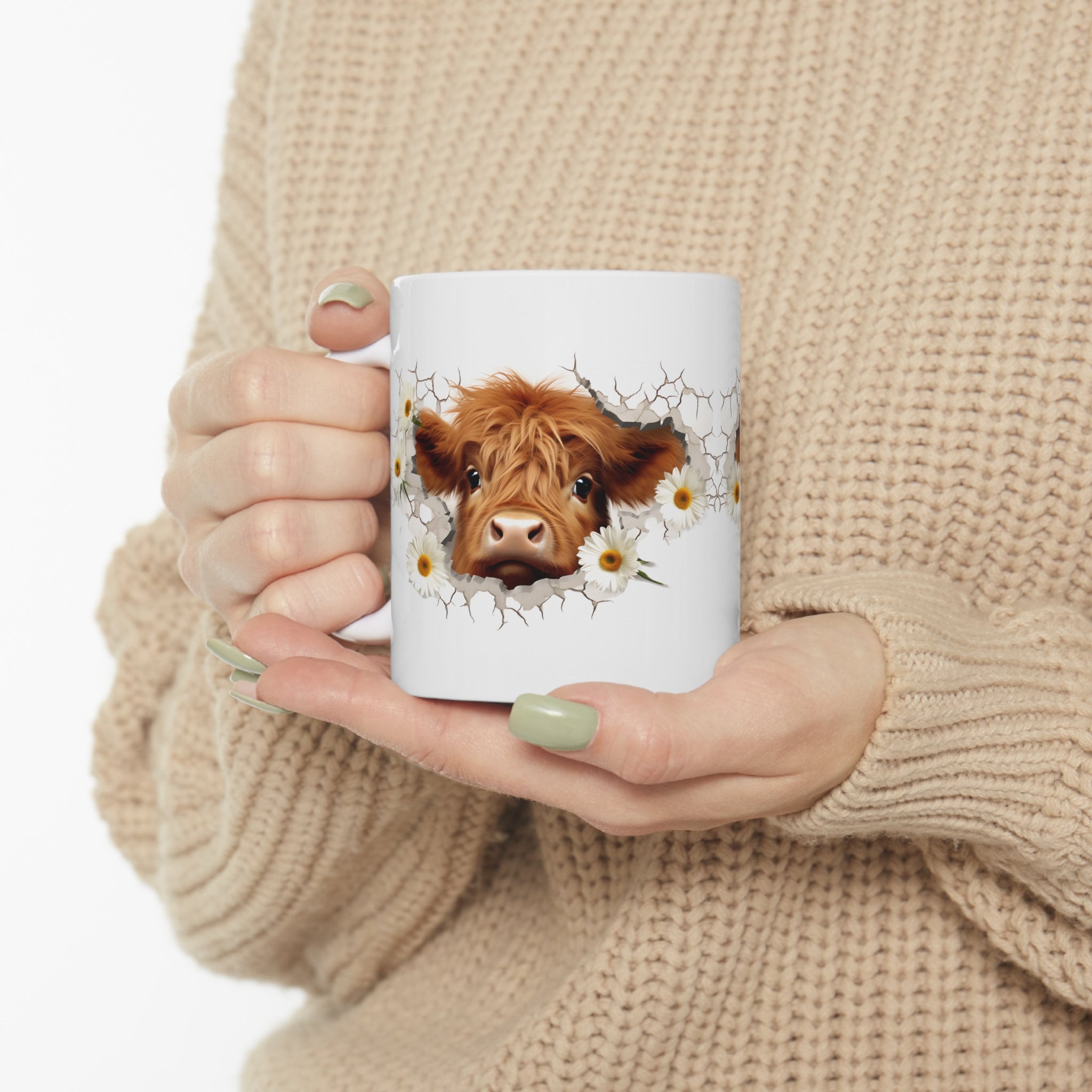 3D Highland Cow Mug Ceramic Mug 11oz Cute Highland Cow Gift - Etsy