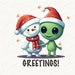Funny Christmas Alien Bundle, Digital File, PNG Printable, File ...