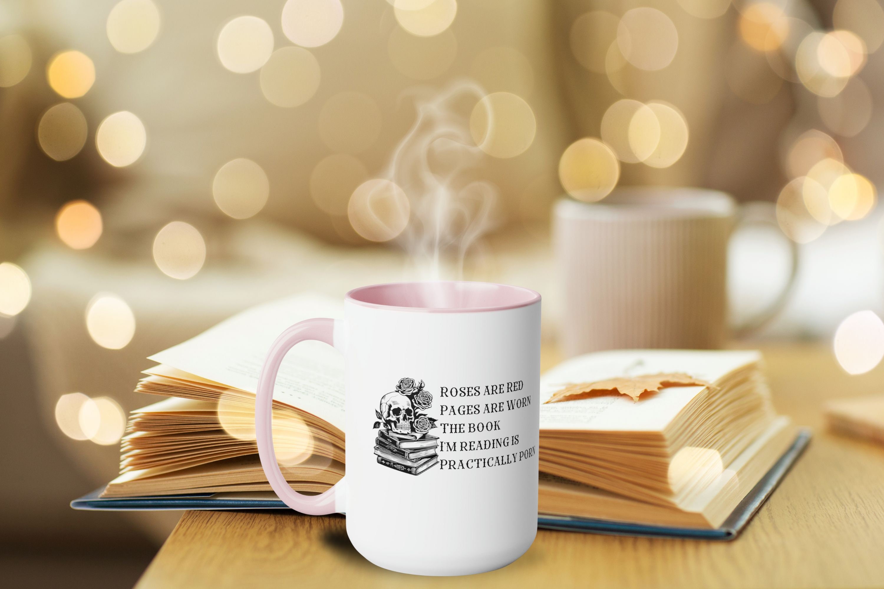 Skull Smut Readers Mug Funny Reading Mug Roses Are Red Mug Spicy Book ...