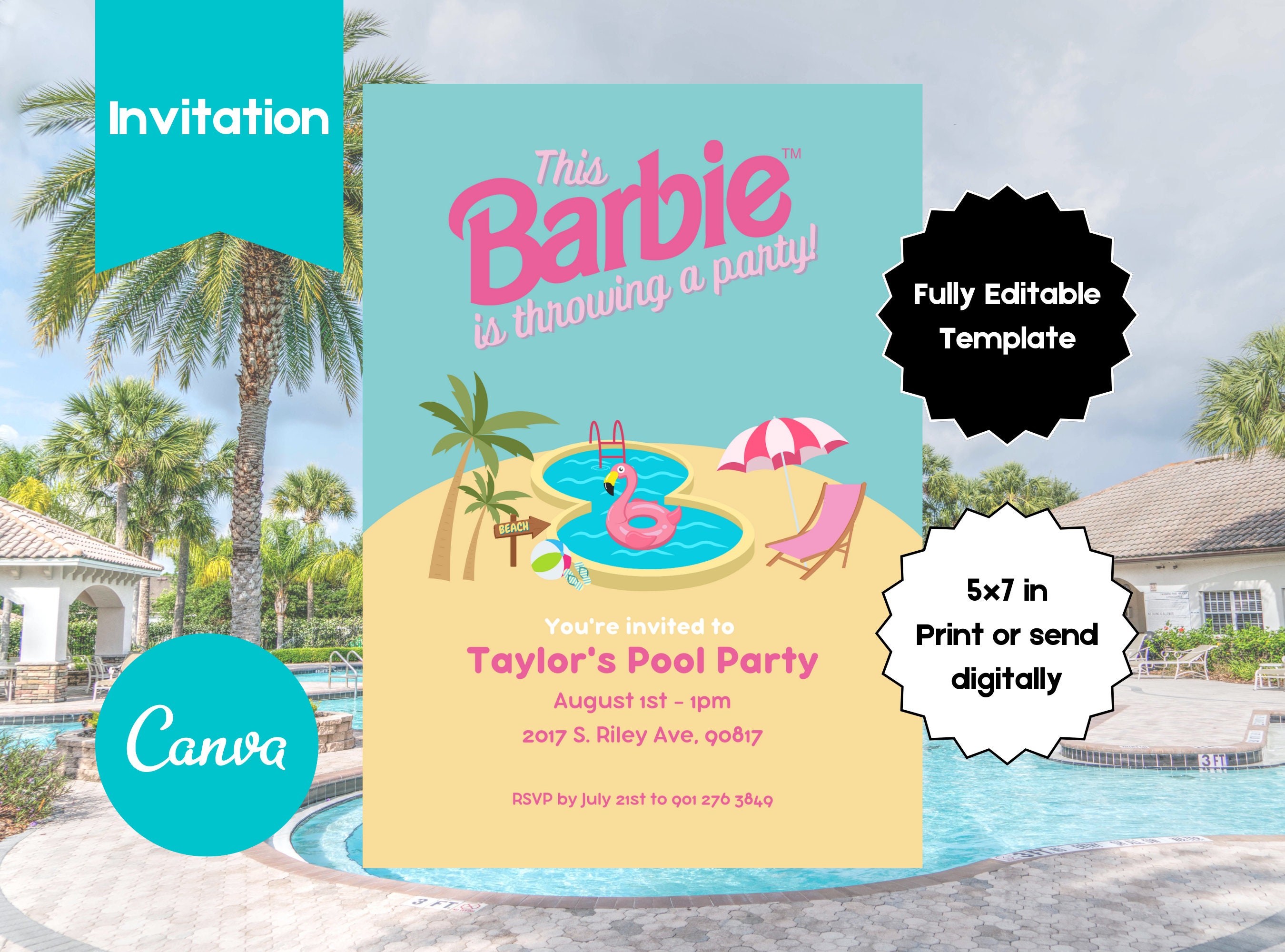 Beach Barbie Templeates