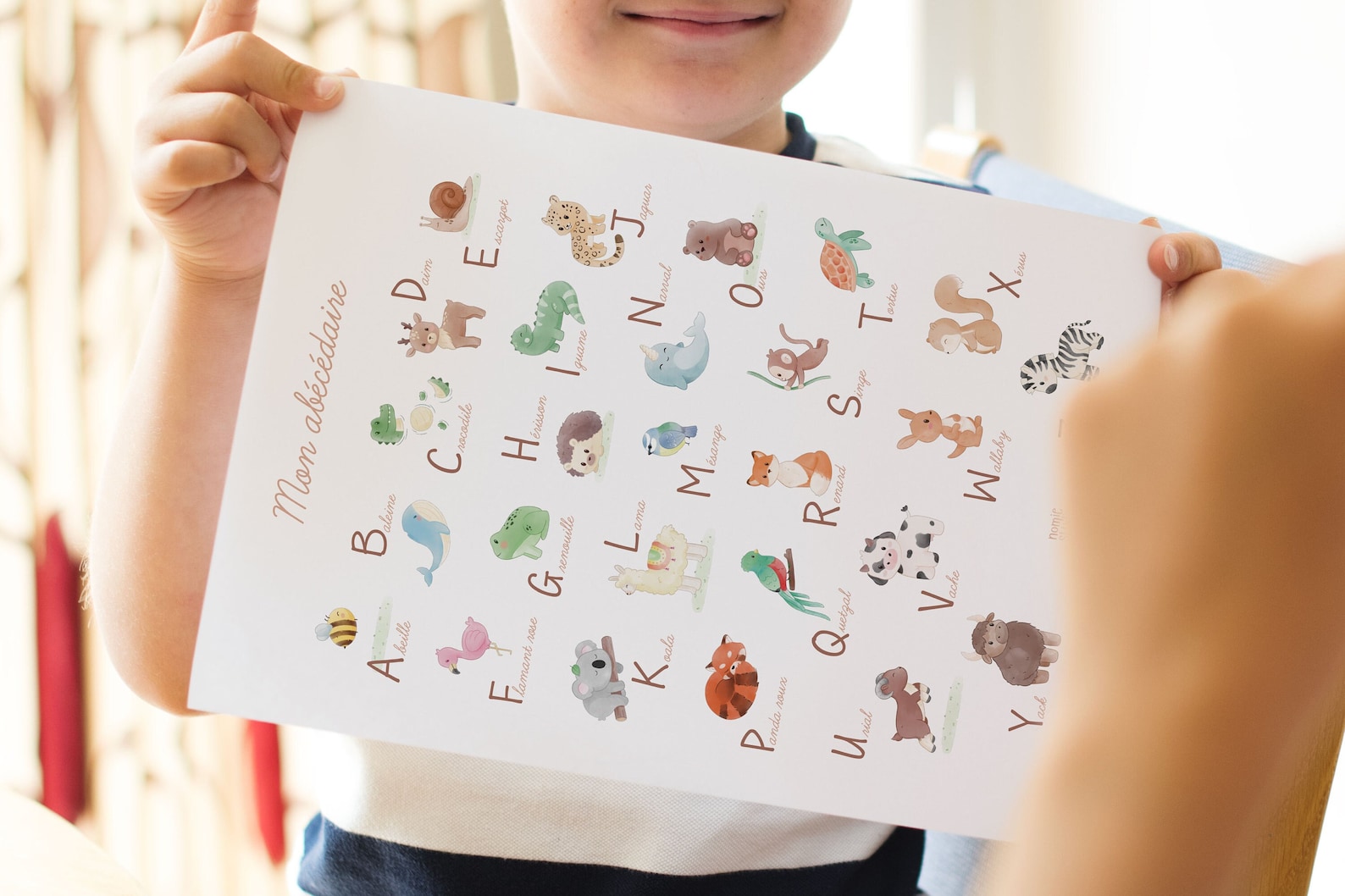 Affiche abécédaire A4 sur le thème des animaux, poster pour apprendre l ...