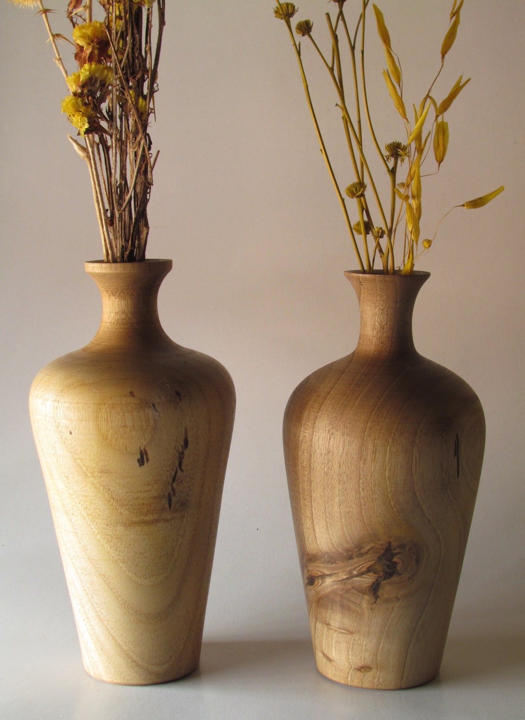 0017 Moroccan Walnut Wood Vases - Etsy UK