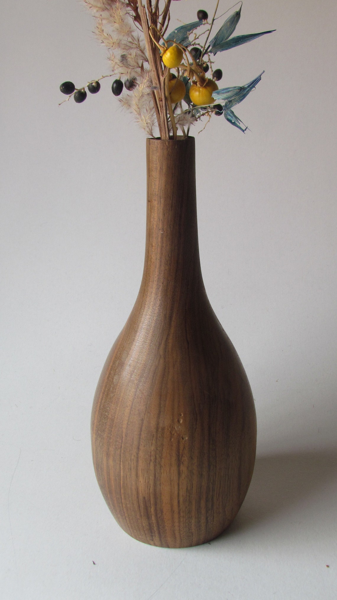 0049 Moroccan Walnut Wood Vases - Etsy