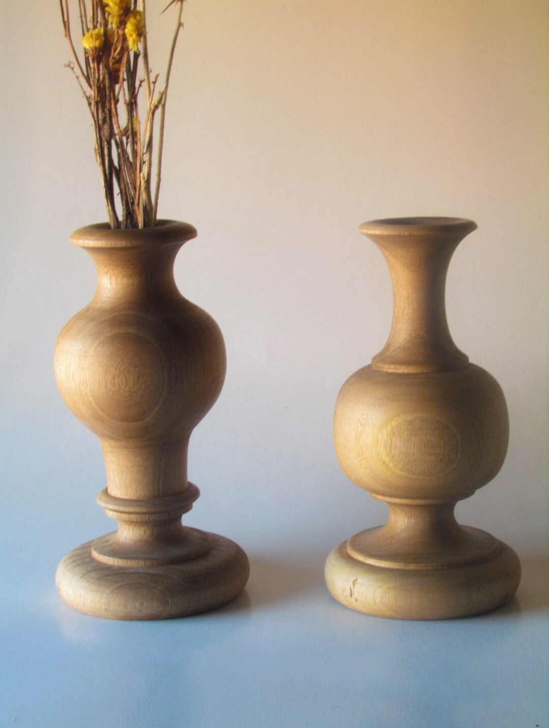 0025 Moroccan Walnut Wood Vases - Etsy