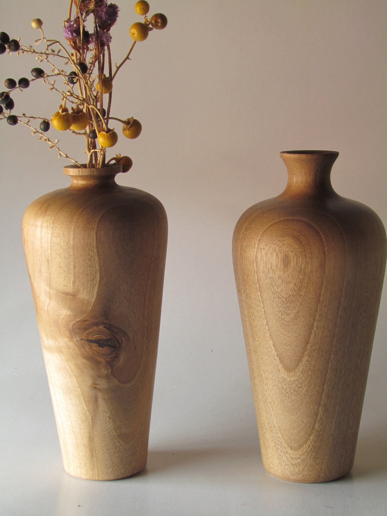 0018 Moroccan Walnut Wood Vases - Etsy