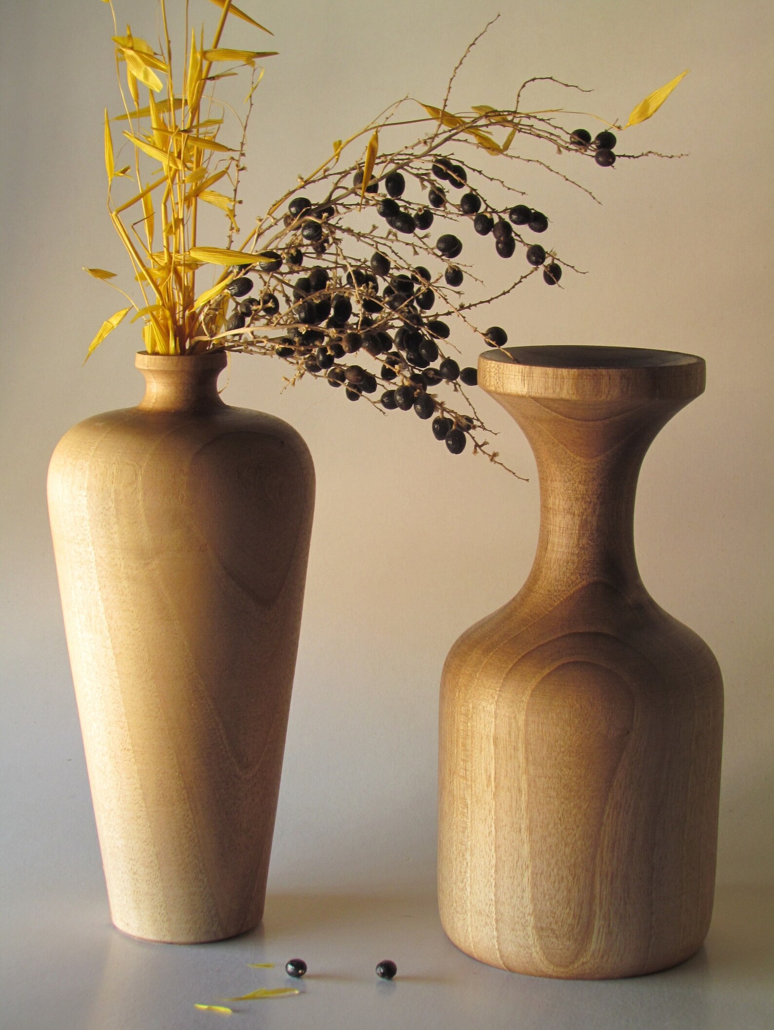 0024 Moroccan Walnut Wood Vases - Etsy