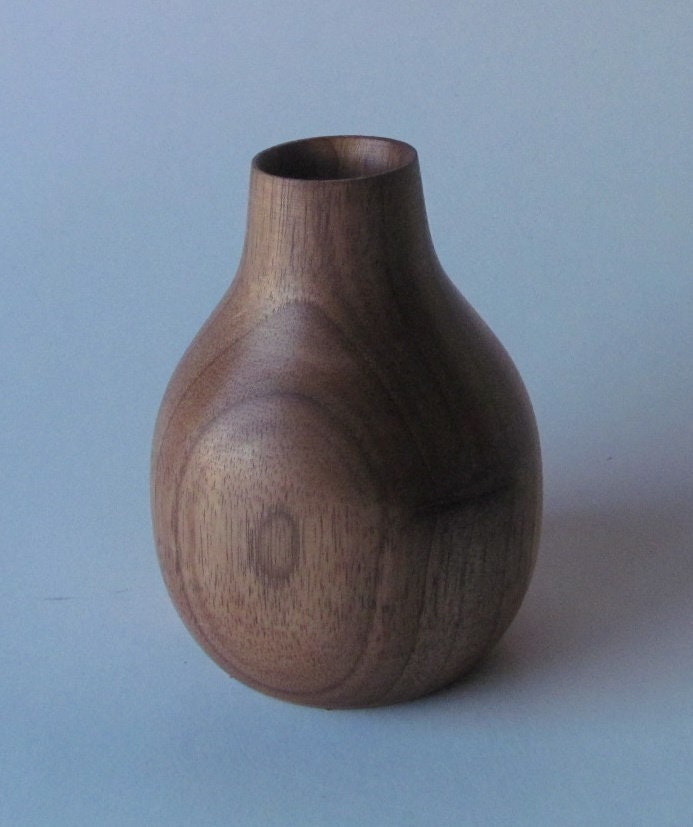 009 Moroccan Walnut Wood Vases - Etsy