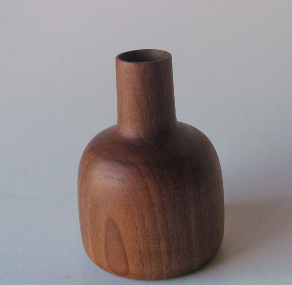 009 Moroccan Walnut Wood Vases - Etsy