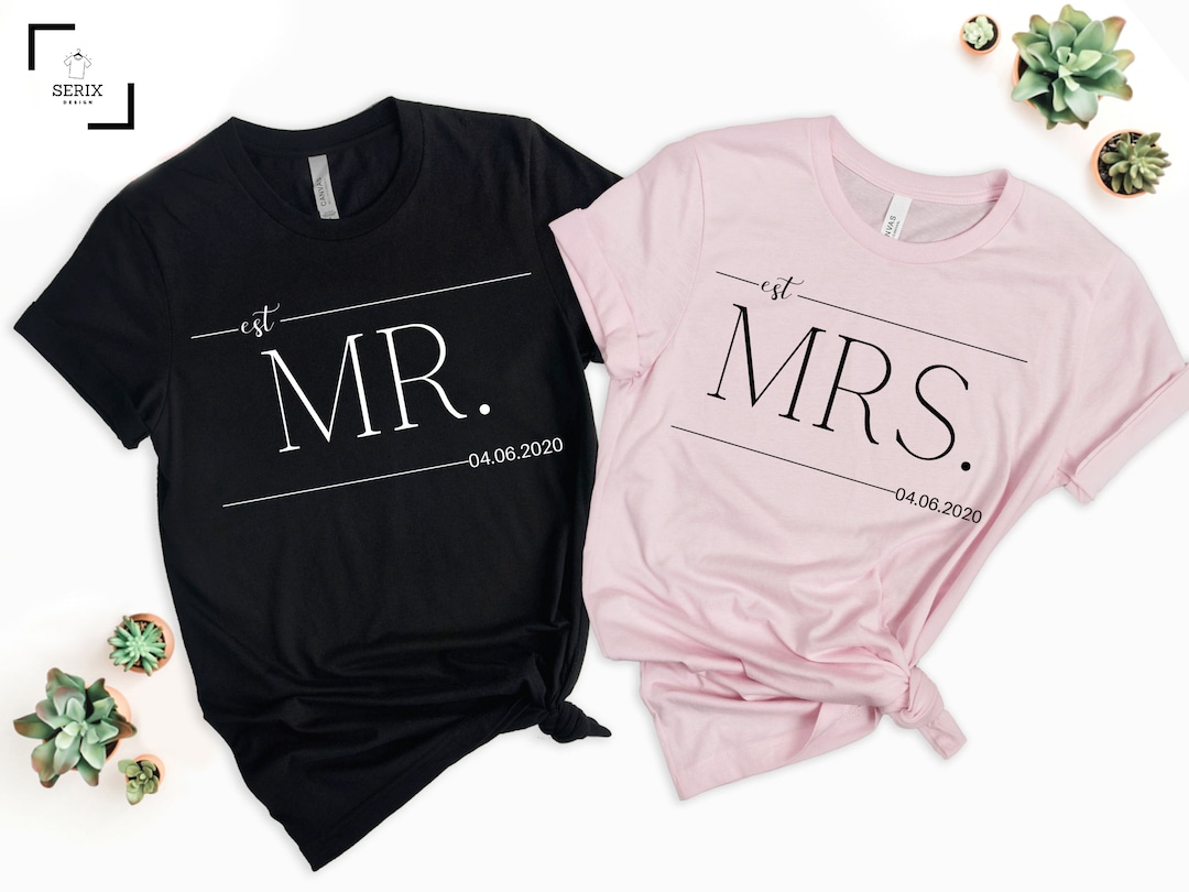 Mr and Mrs Shirt, Mr and Mrs, Just Married Shirt, Honeymoon Shirt ...